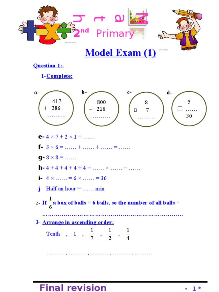 Sheet Math Primary 2 | PDF | Reference | Teaching Mathematics