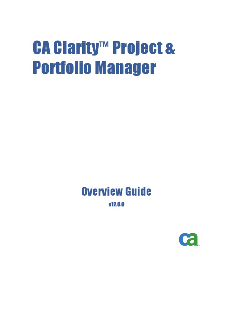 CLARITY PPM GUIDE | Project Management | Risk Management
