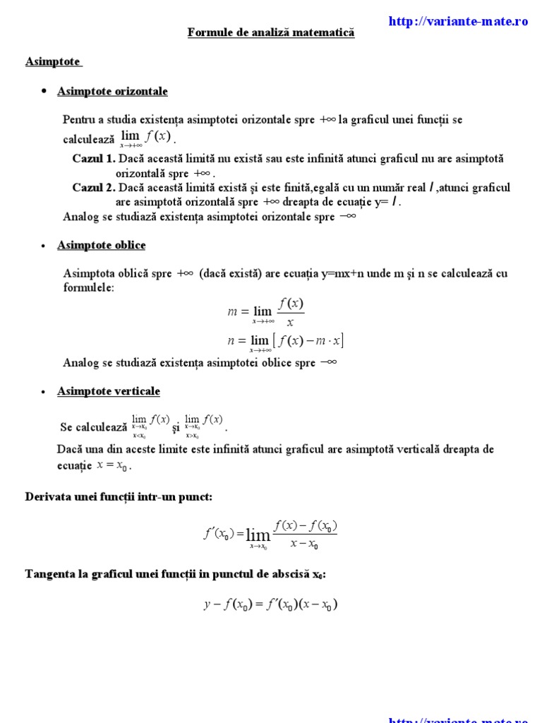 Formule Analiza | PDF