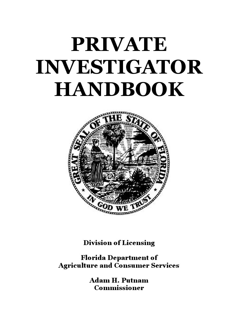 Private Investigator Handbook | PDF | Deadly Force | Private Investigator