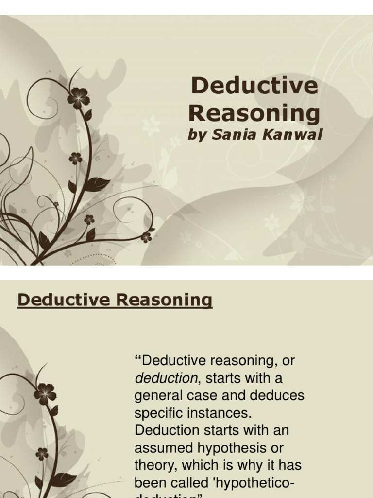 Brown Floral Background For | PDF | Inductive Reasoning | Deductive ...
