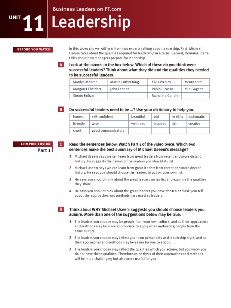 Unit 11 | PDF | Leadership | Applied Psychology