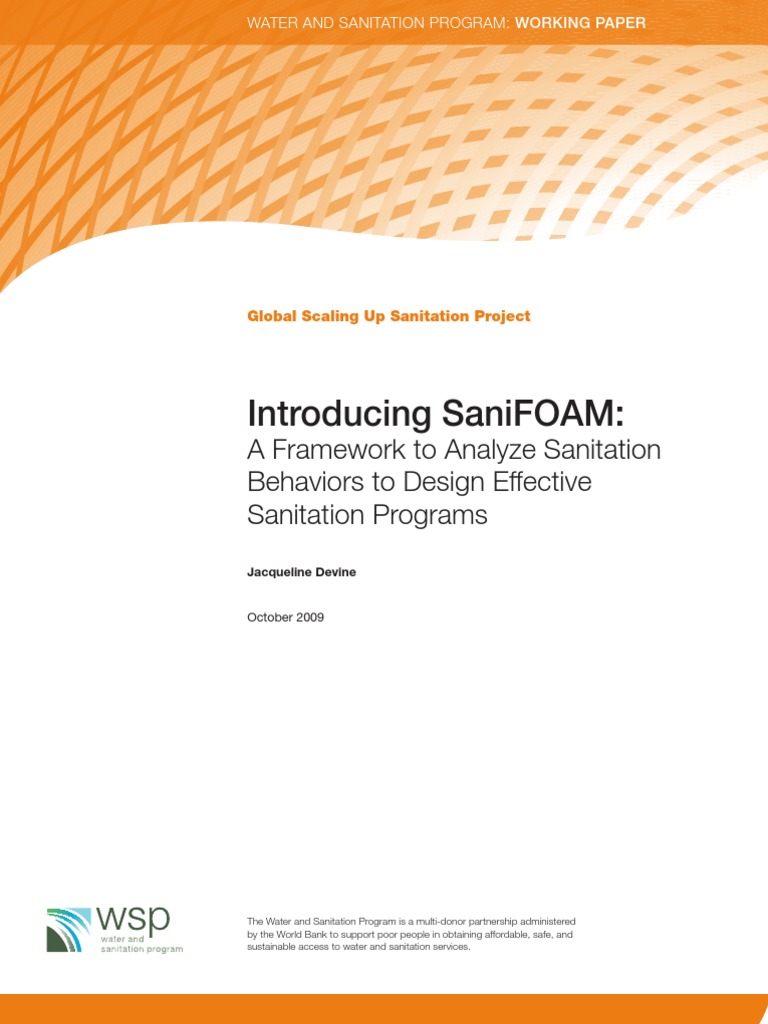 Introducing Sanifoam A Framework To Analyze Behaviors To Design Effective Sanitation Programs