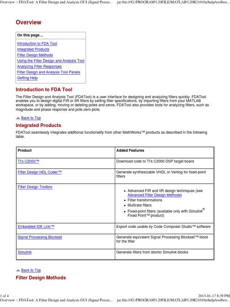 FDA Tool IN Matlab | PDF | Filter (Signal Processing) | Matlab