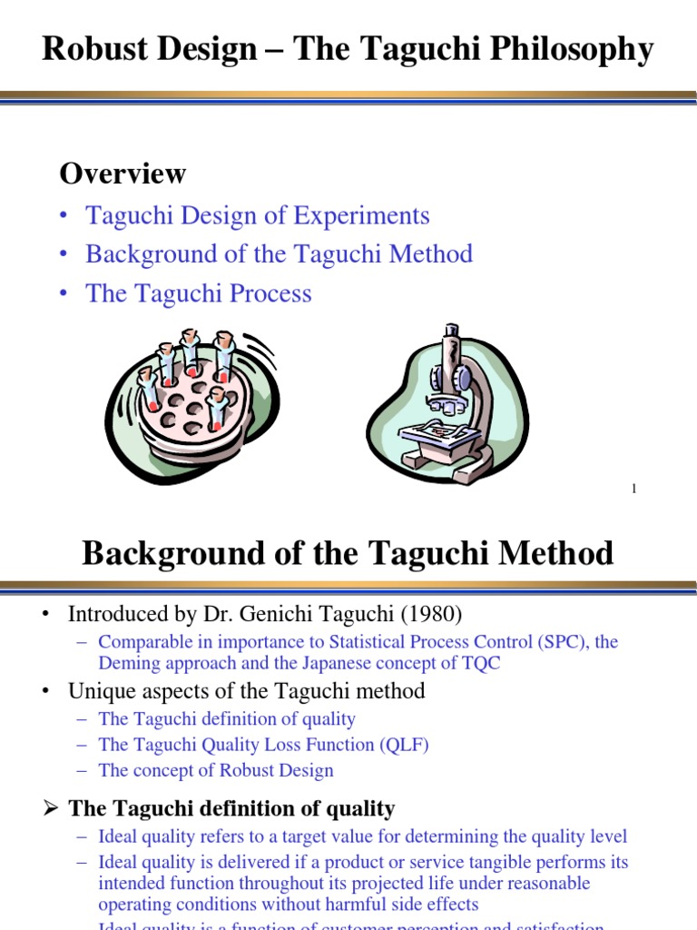 Taguchi Approach Engineering Tolerance Design Of Experiments