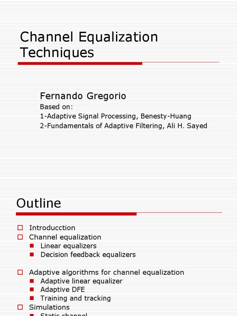 Channel Estimation | PDF | Equalization (Audio) | Channel (Communications)