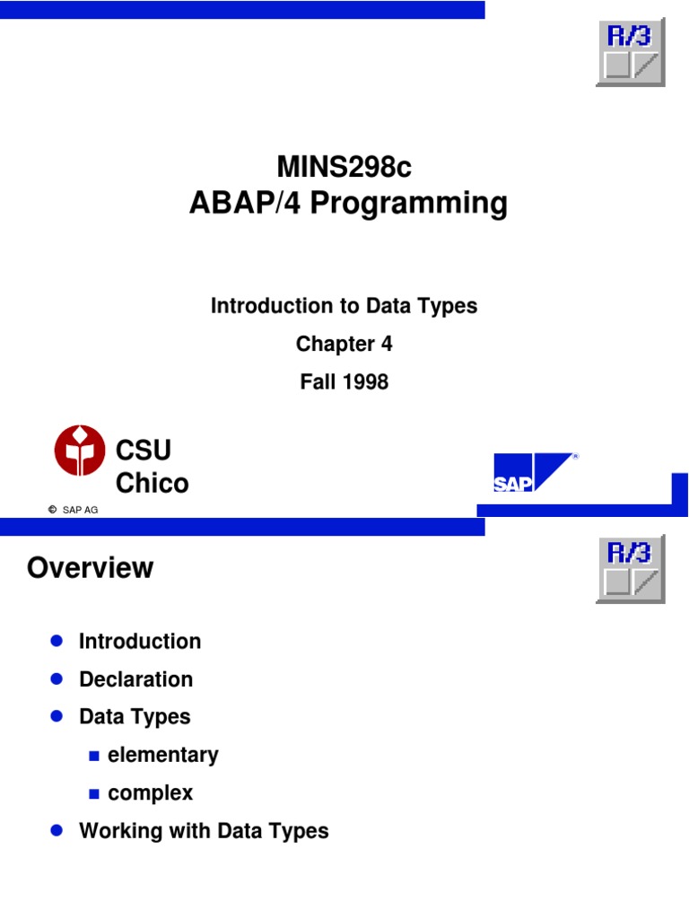 Abap Part3 | PDF | Data Type | C (Programming Language)