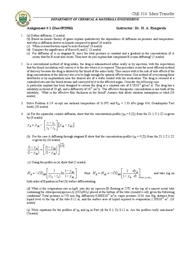Heat Transfer Pdf Diffusion Reaction Rate