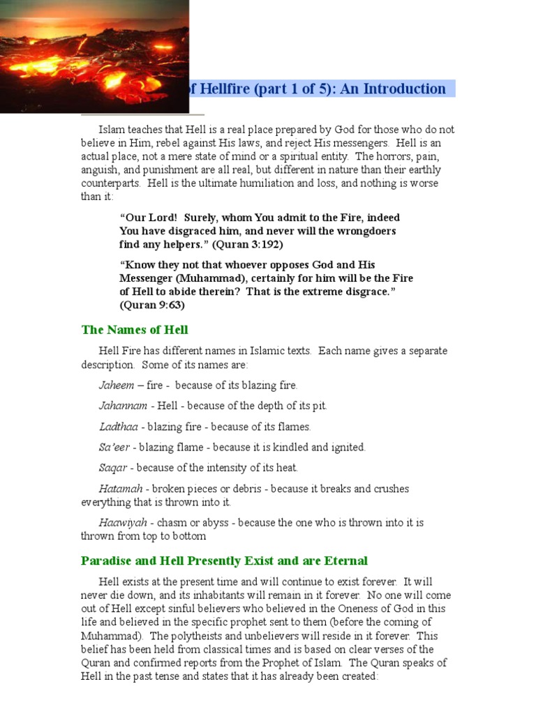 Understanding Hellfire in Islam | PDF | Kafir | Religious Belief And ...