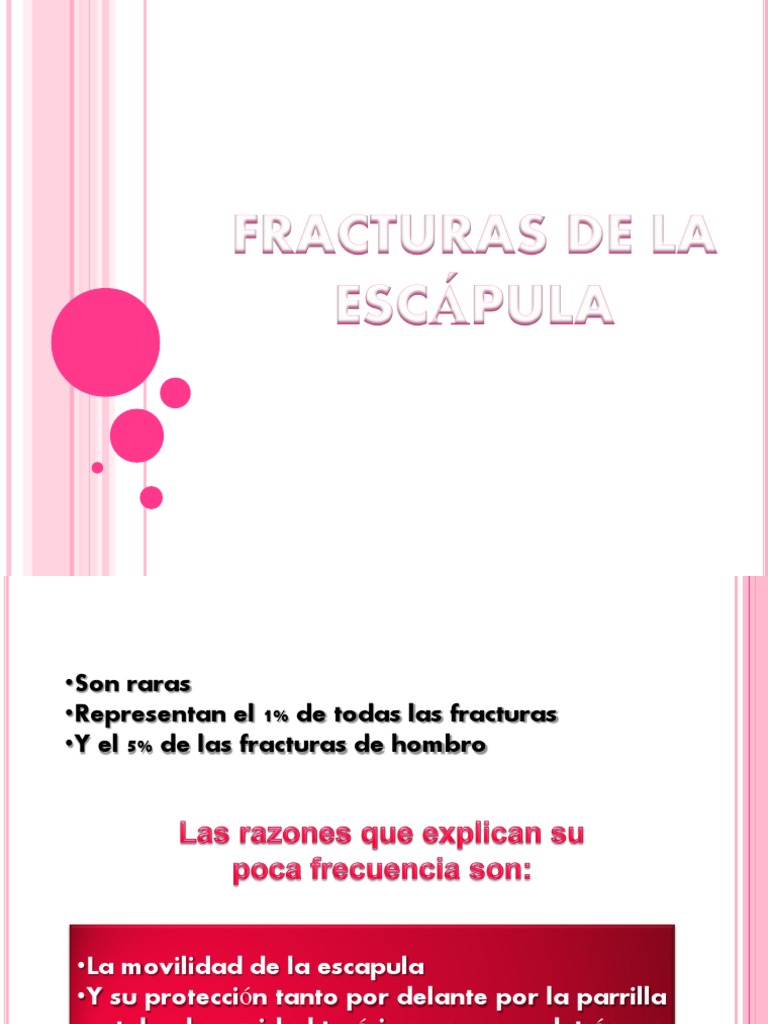 Fracturas de Escápula: Diagnóstico y Tratamiento | PDF | Hombro ...