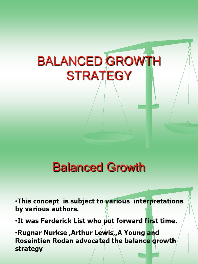 Balanced Growth Strategy | PDF | Economic Growth | Trade