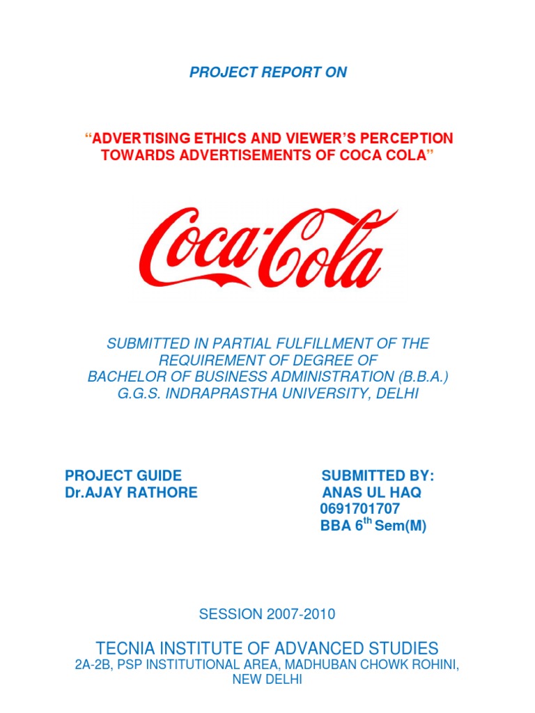 Coca Cola | PDF | Coca Cola | The Coca Cola Company