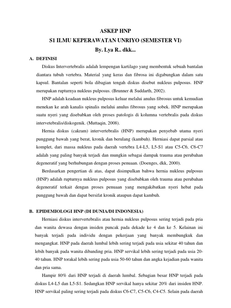 Askep HNP | PDF | Ilmu Sosial | Kajian Bahasa Asing