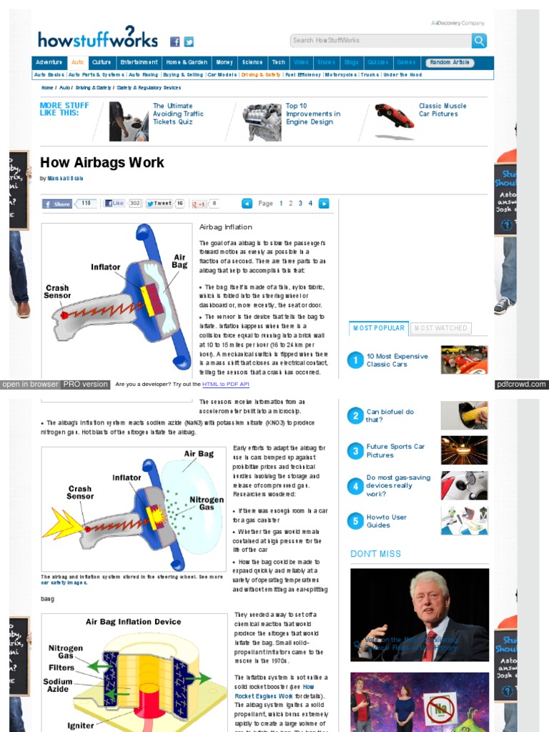 How Air Bag Works | PDF | Airbag | Automobiles