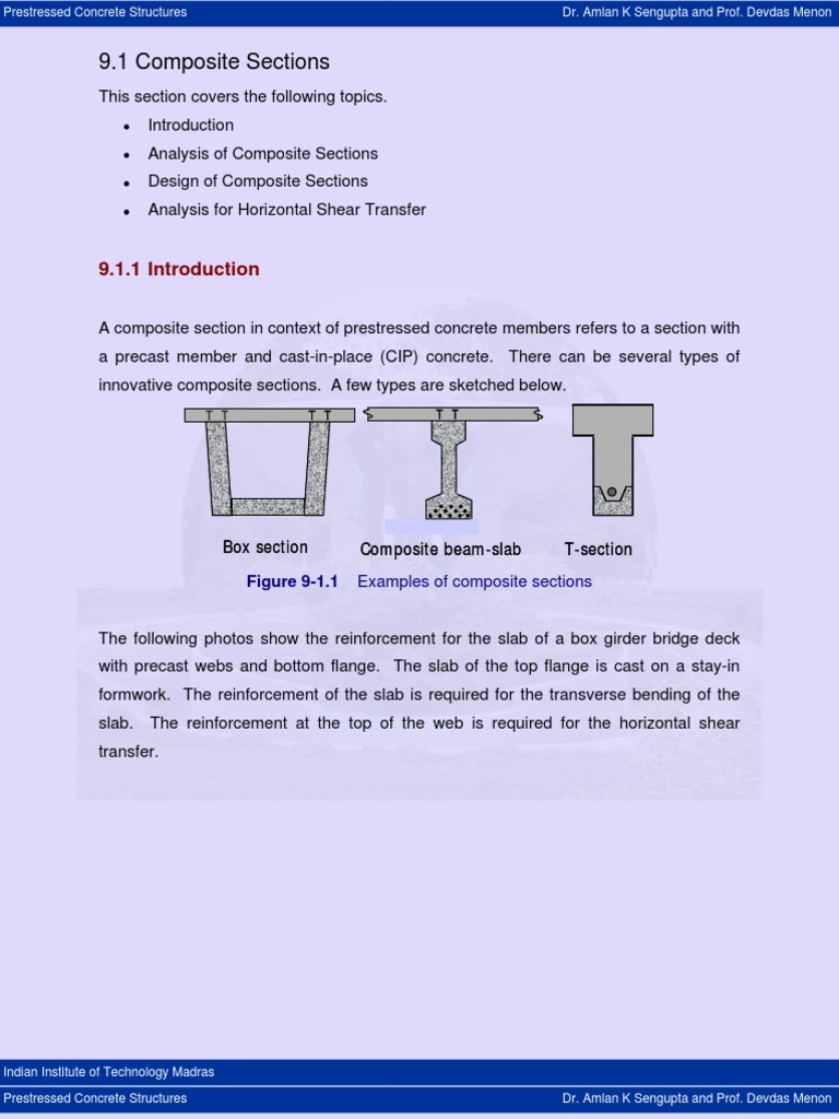 Composite Sections | PDF | Prestressed Concrete | Precast Concrete
