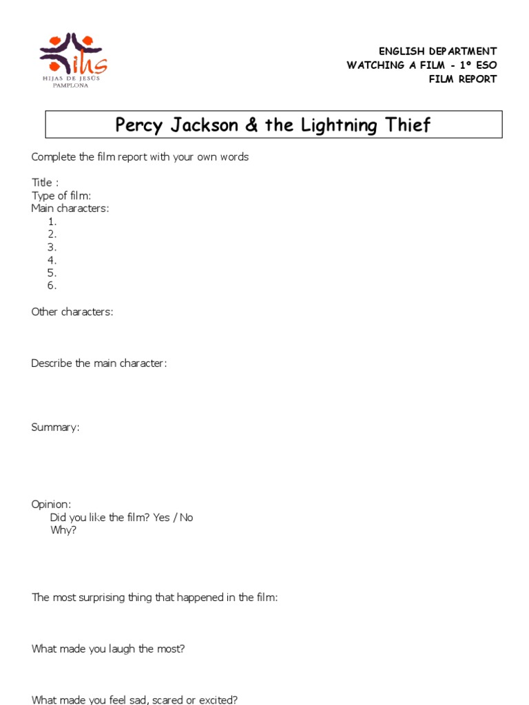 PercyJackson FilmReport | PDF | General Fiction