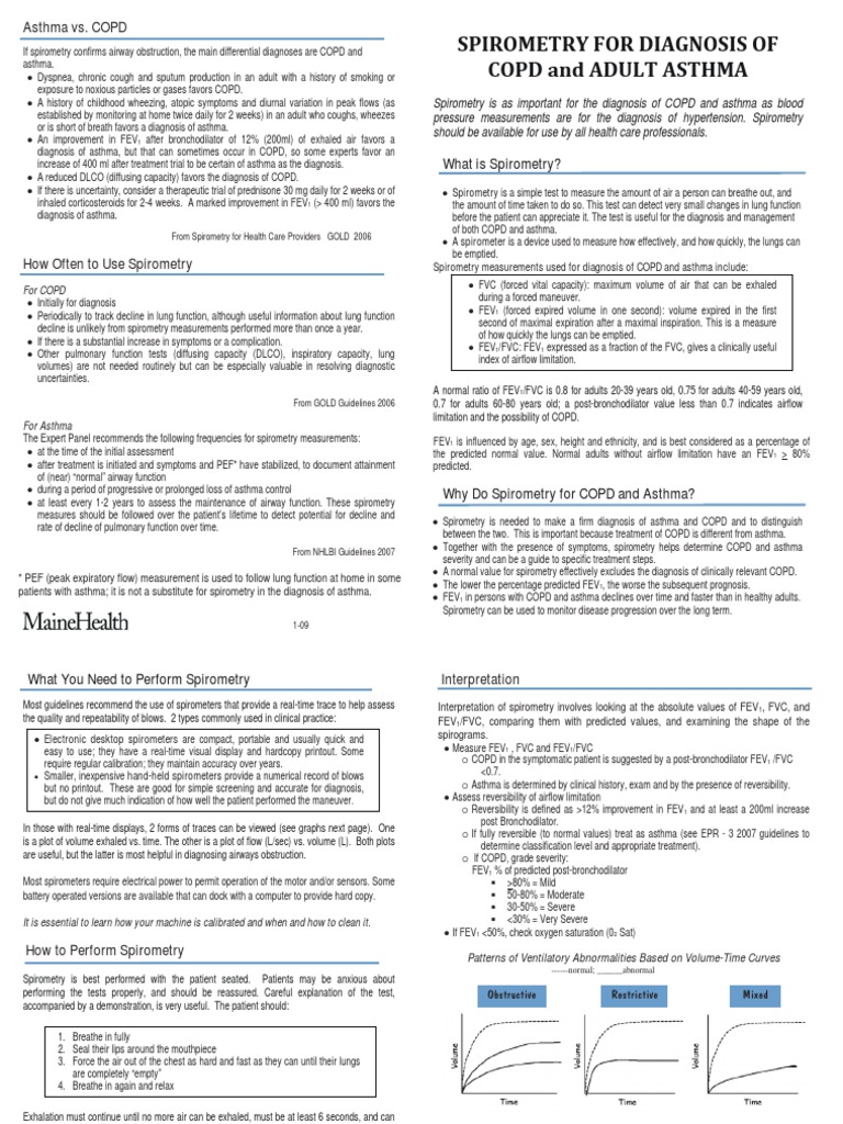 Spirometry | PDF | Self-Improvement | Science & Mathematics
