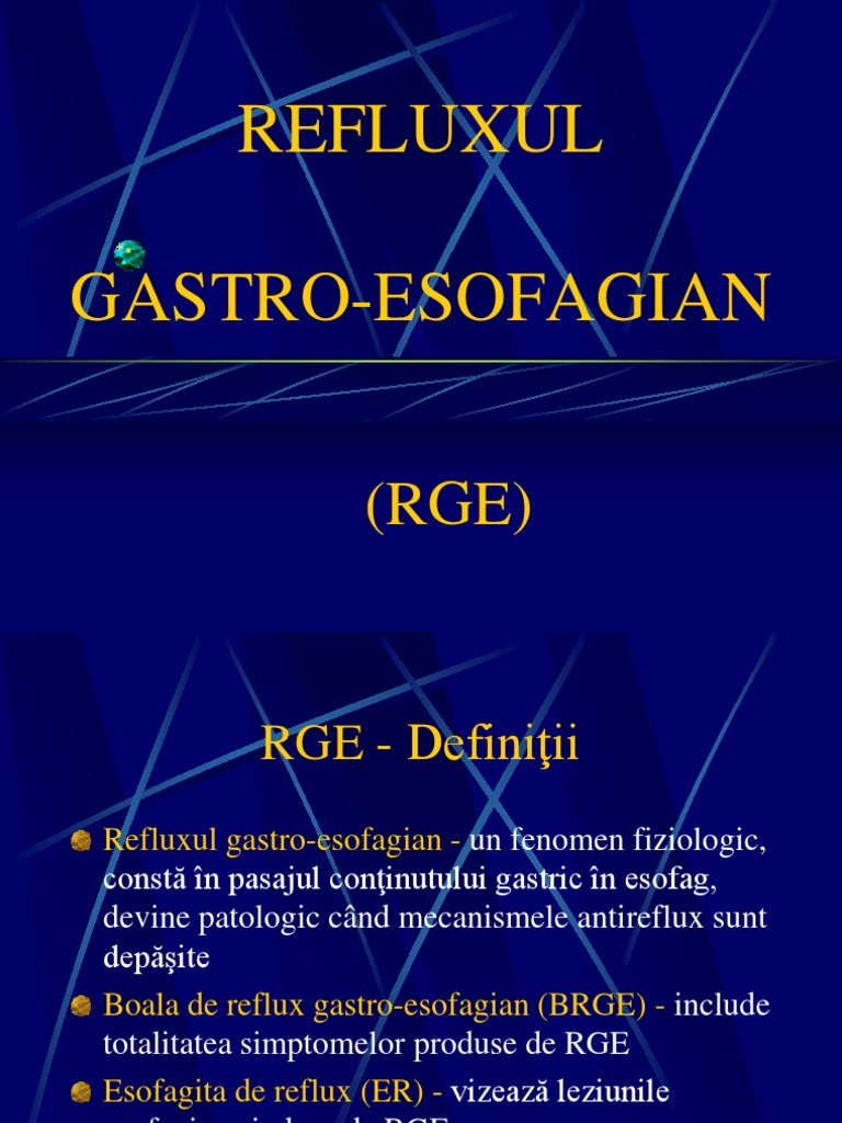 Refluxul Gastro-Esofagian | PDF