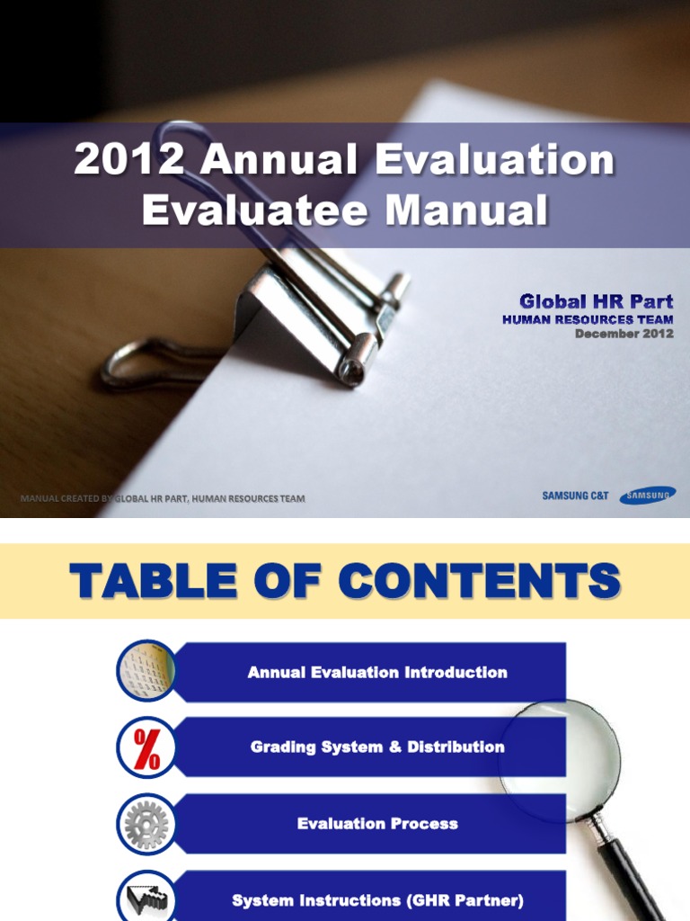 Evaluation Manual | PDF | Performance Appraisal | Goal Setting