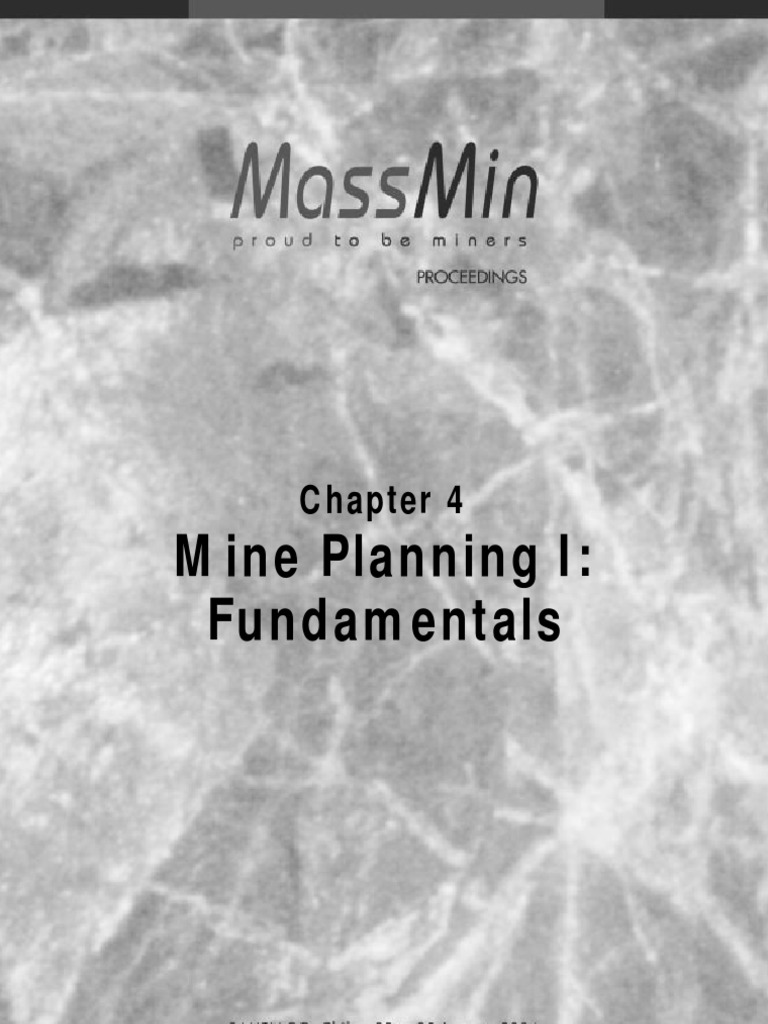 Mine Project Life Cycle - Massmin 2004 - Cap04-01 | PDF | Internal Rate ...