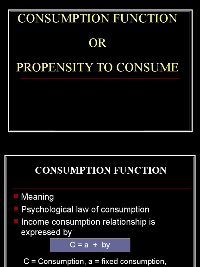 Consumption Function | PDF