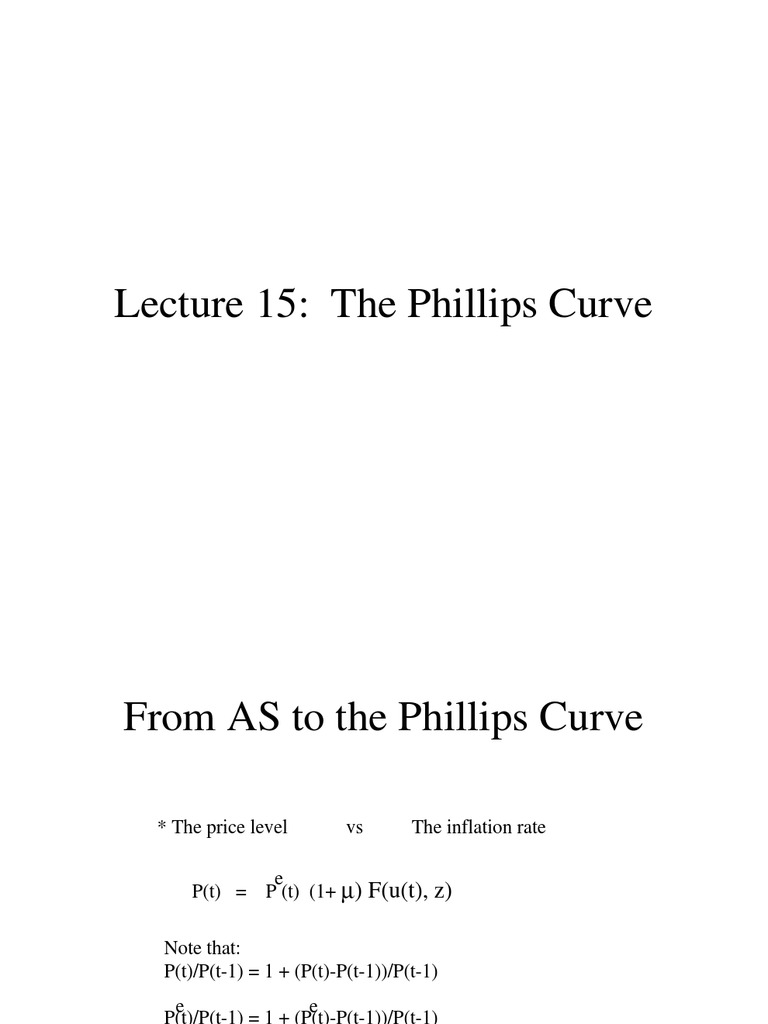 The Phillips Curve Explained | PDF | Teaching Methods & Materials