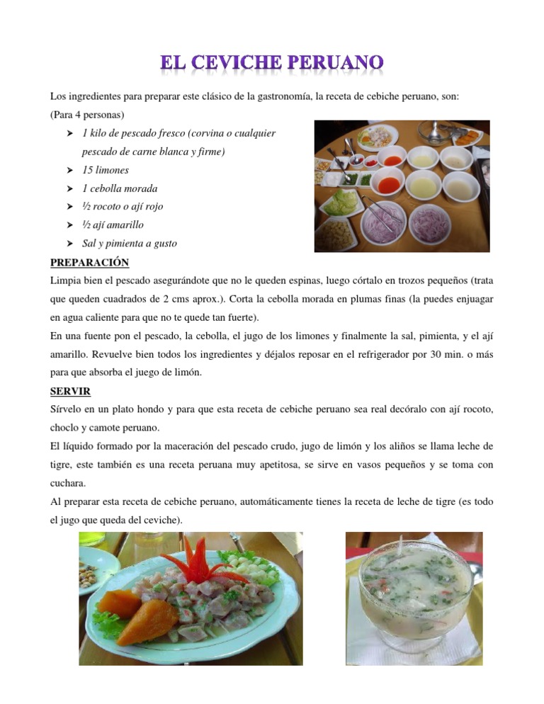 El Ceviche Peruano | PDF