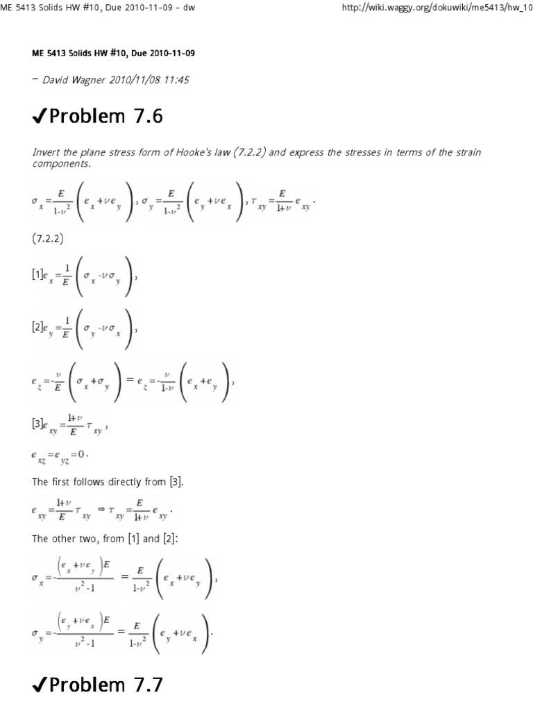 solid mechanics solution