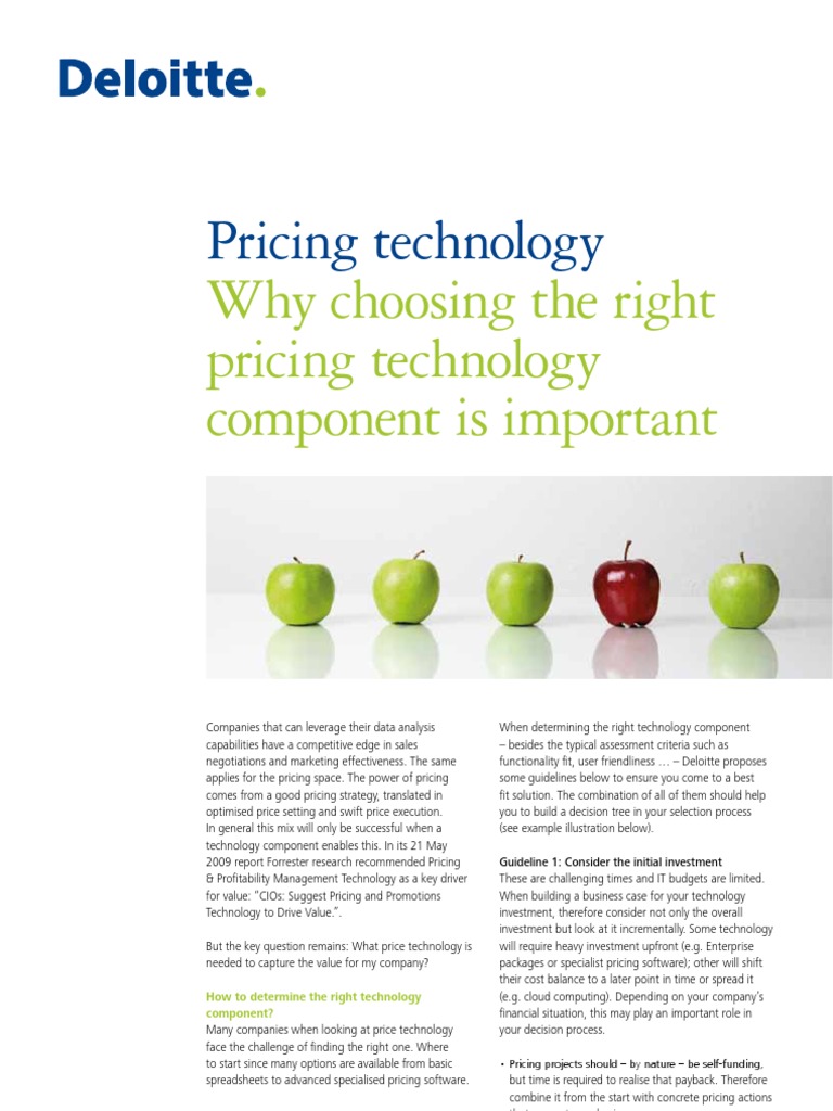 Pricing Technology | Download Free PDF | Business Intelligence ...