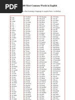 The 200 Most Common Words in English | PDF | English Language ...