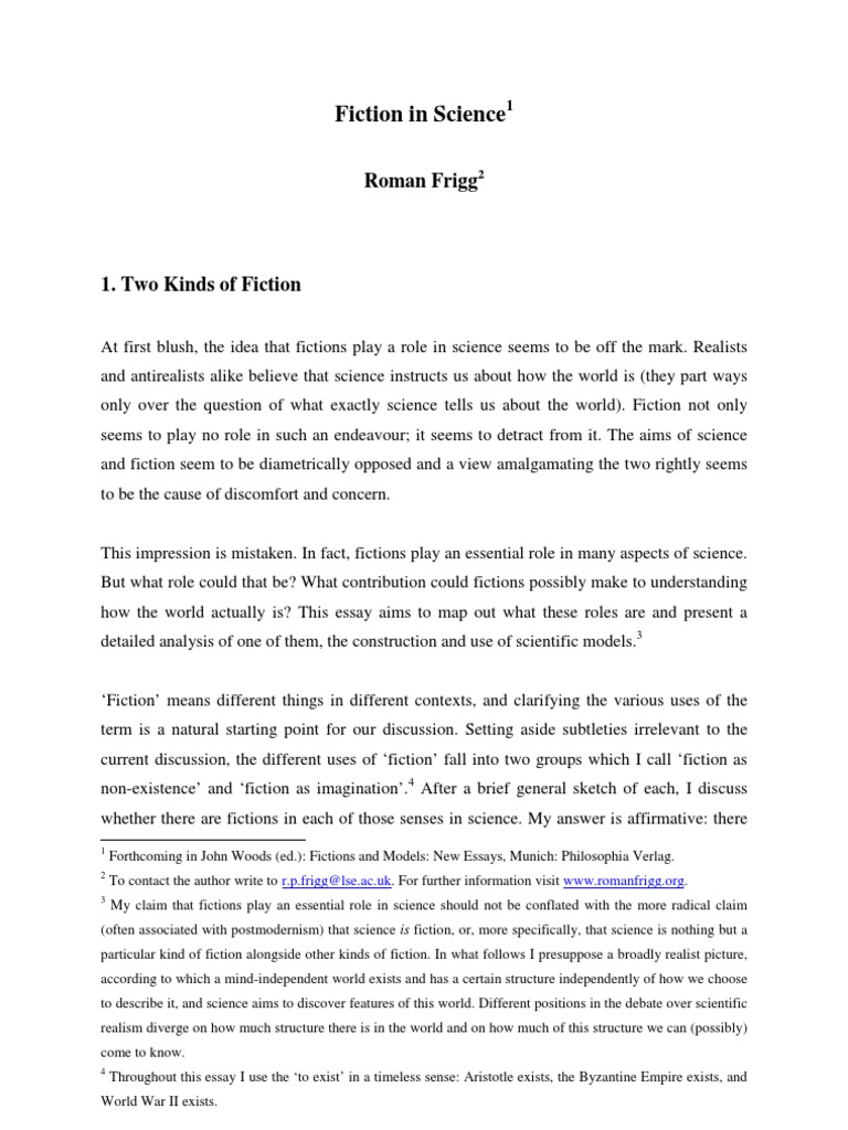 Roman Frigg - Fiction in Science | PDF | Force | Mass