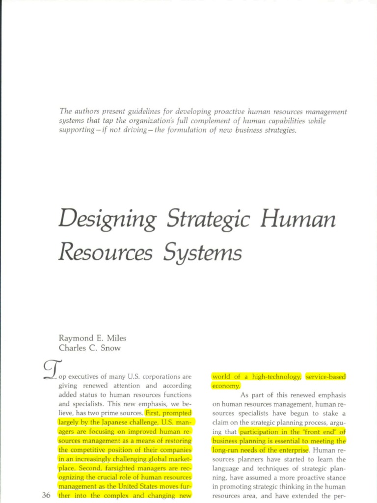 Miles and Snow | PDF