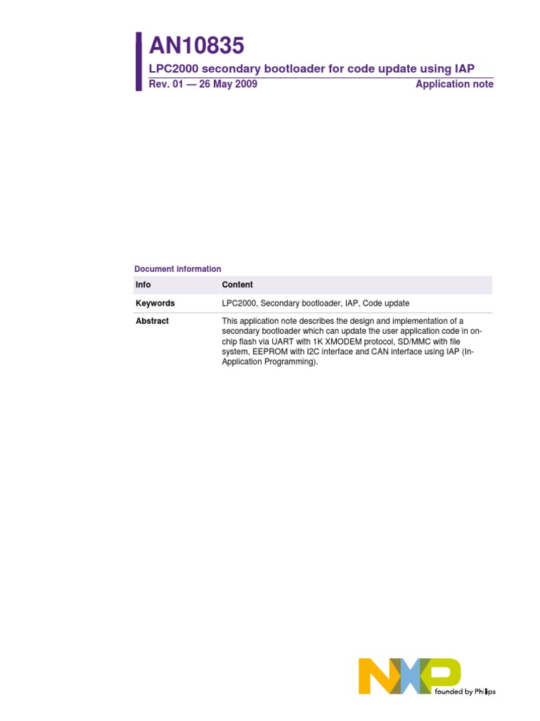 LPC2000 Secondary Bootloader | PDF | Booting | Flash Memory