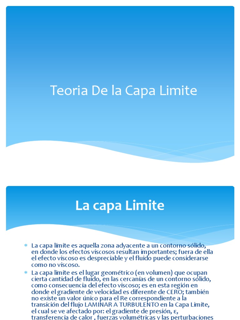Teoria de La Capa Limite | PDF | Capa límite | Viscosidad