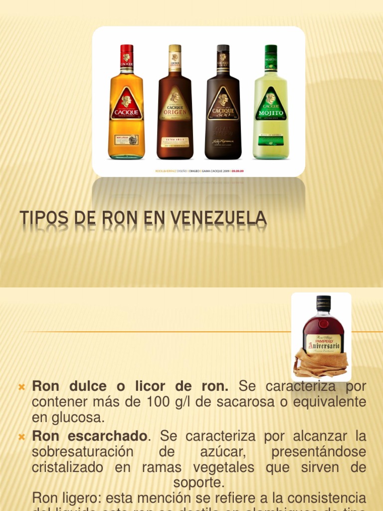 Tipos de Ron en Venezuela | PDF | Ron | Bebidas alcohólicas