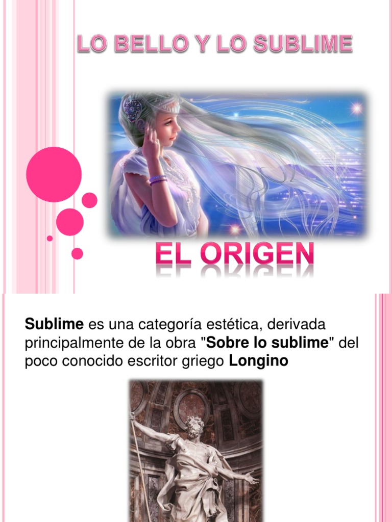 Lo Sublime según Longino y su Evolución | PDF | Conceptos psicologicos ...