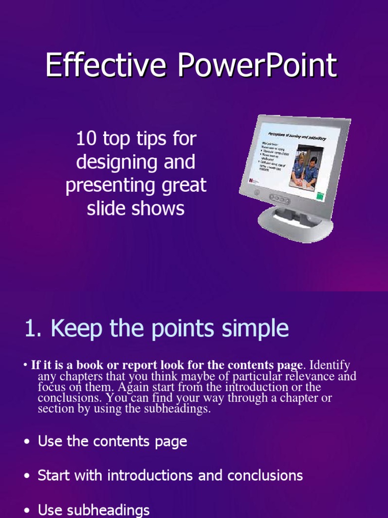 PowerPoint Tips for Effective Presentations | PDF | Career & Growth ...