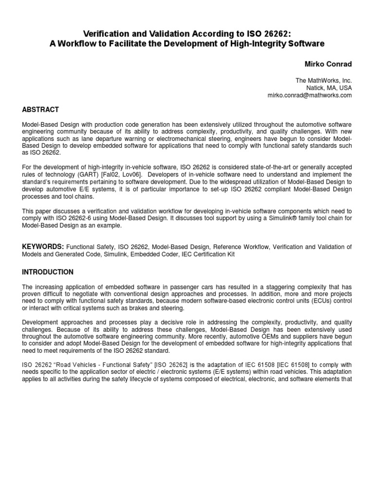 Verification And Validation According To Iso 26262 Pdf Verification And Validation