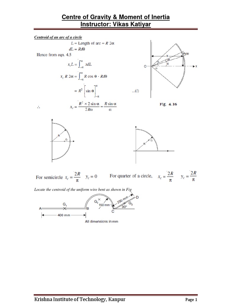Centre of Gravity | PDF