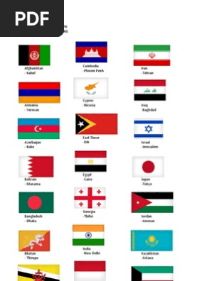Asian Country Flags With Names