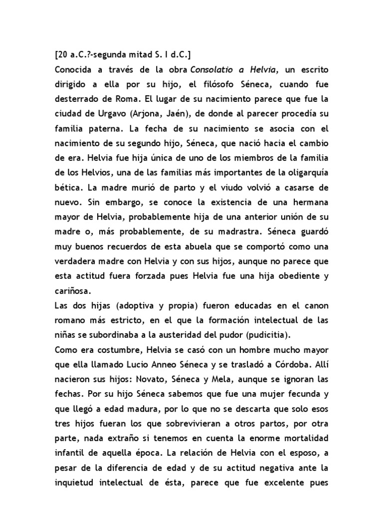 Helvia | PDF | Séneca El Joven