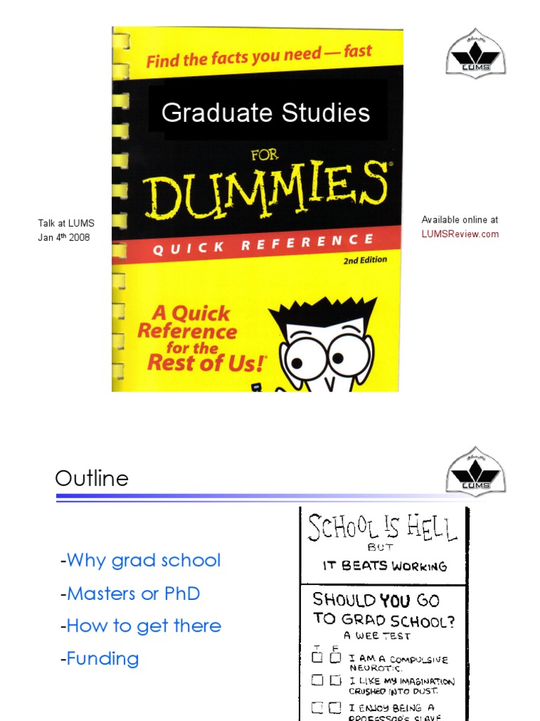 LUMS Graduate Session Talk | PDF | Doctor Of Philosophy | Graduate School