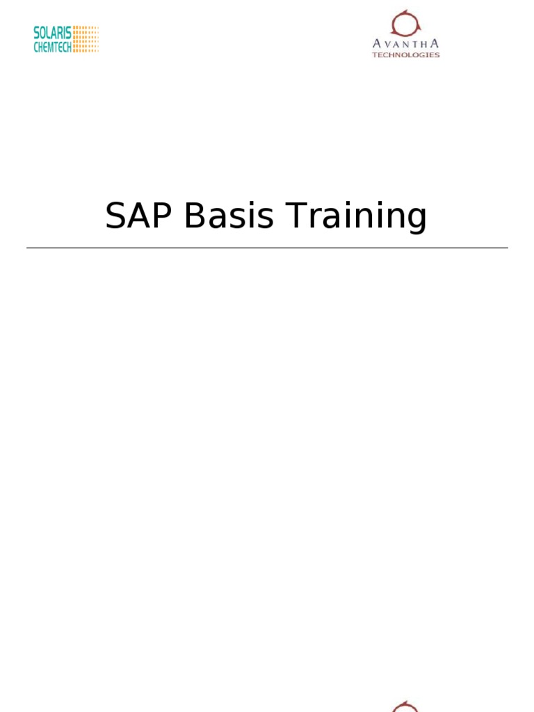 Sap Basis Training. | PDF | Databases | Database Transaction