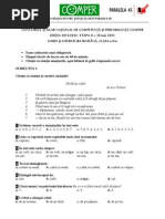 Teste Antrenament Comper Clasa 2 | PDF