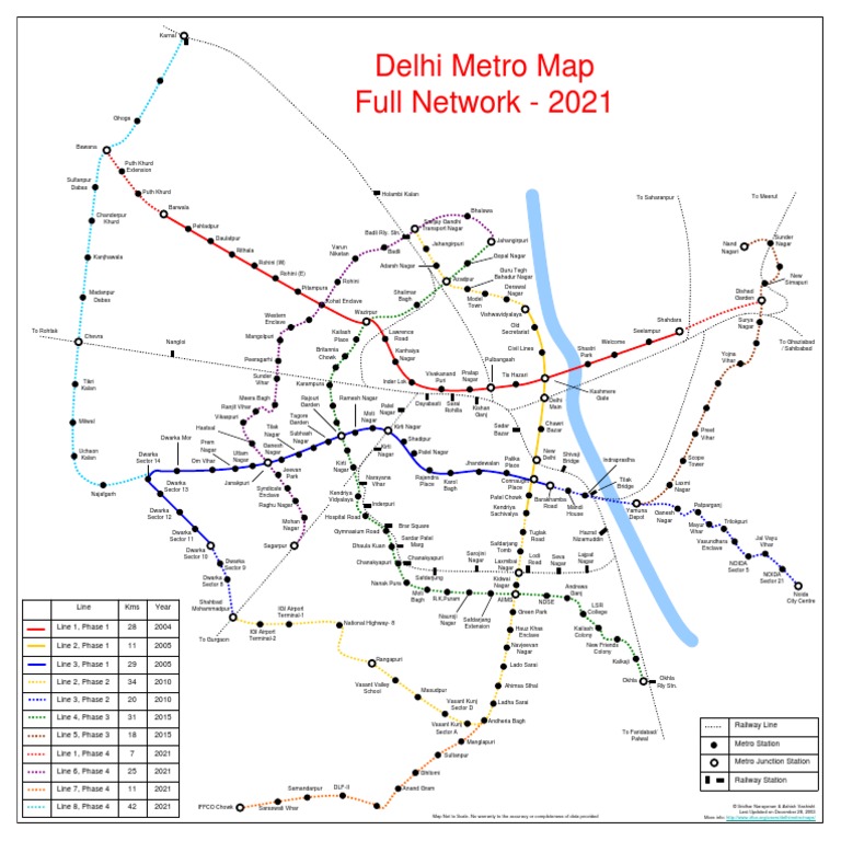 Delhi Metro Map | PDF | Delhi | Rapid Transit