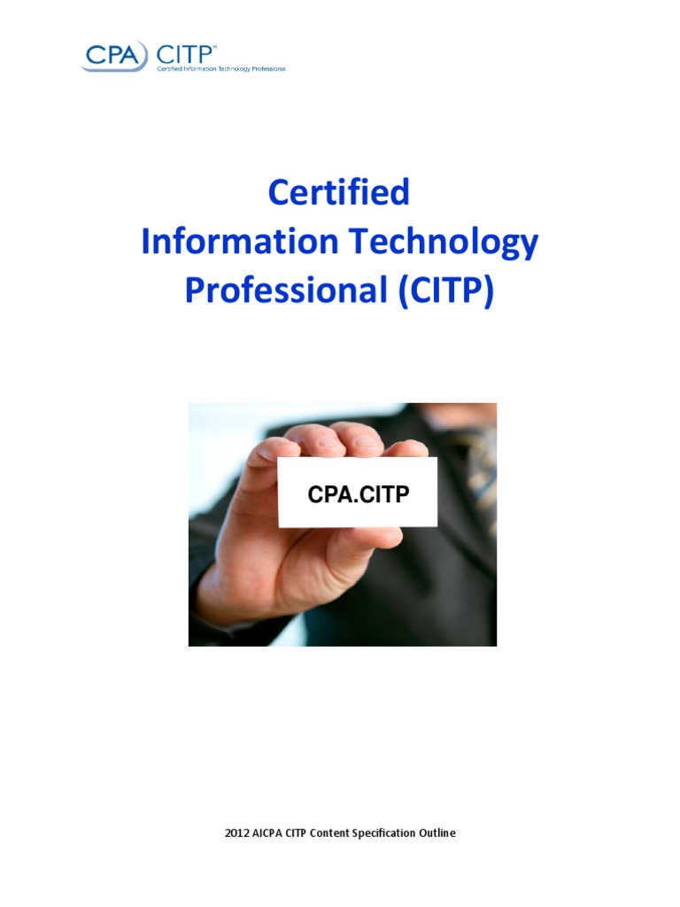 Citp Examination - Content Specification Outline (Cso) - Final PDF ...