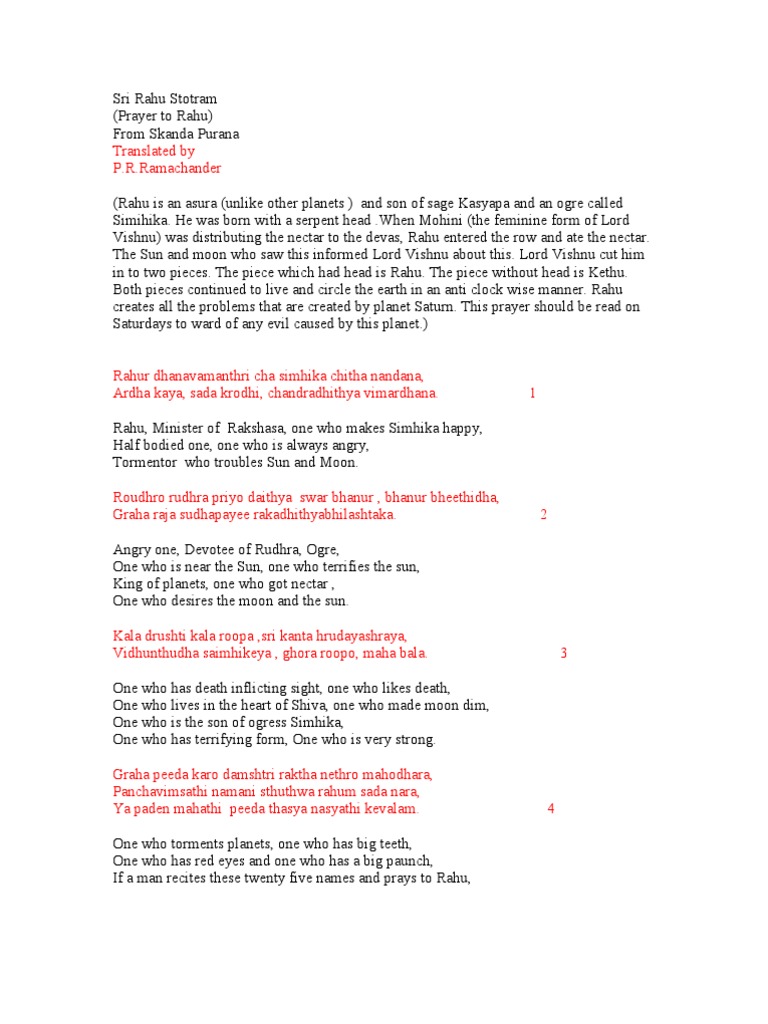 Rahu Stotra | PDF