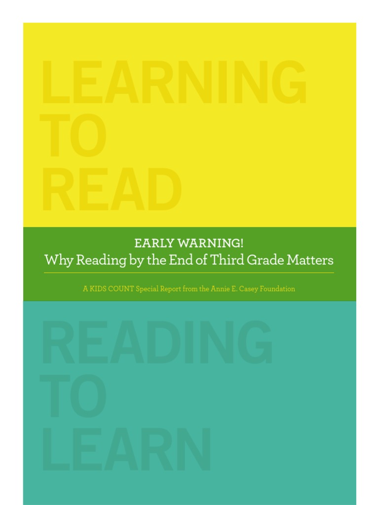 Why Reading By The Third Grade Matters PDF No Child Left Behind Act