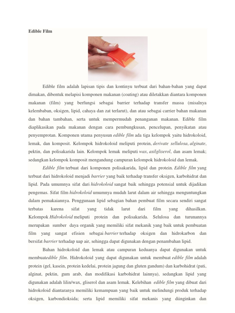 Edible Film | PDF