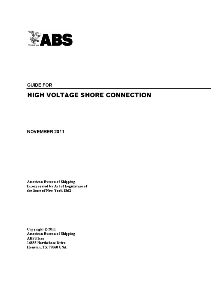High Voltage Shore Connection: Guide For | PDF | Ac Power Plugs And Sockets | Transformer